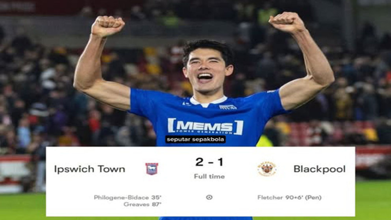 Hasil Piala FA: Ipswich Town Singkirkan Blackpool 2-1, Elkan Baggott Debut